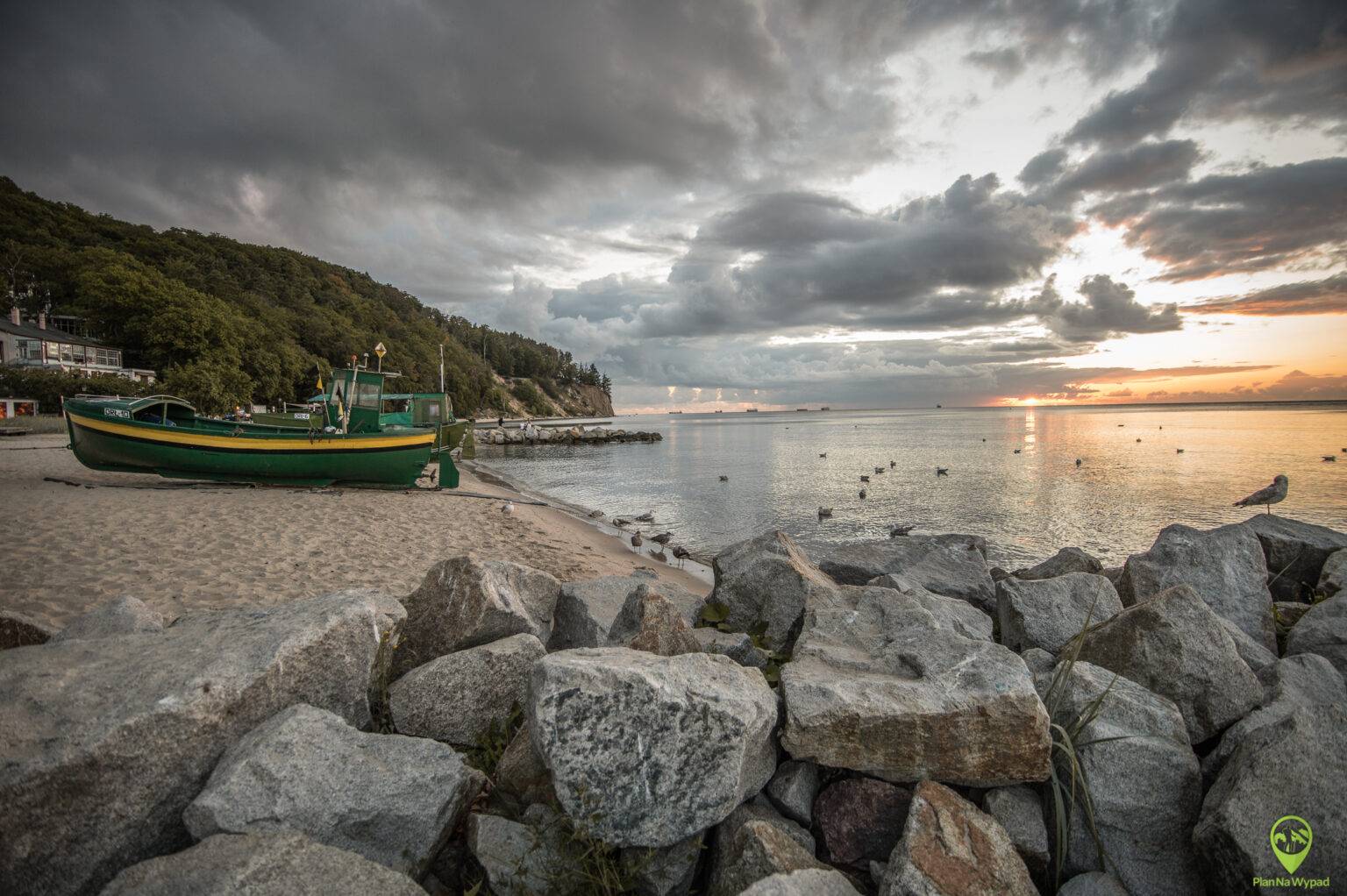 Klif Orłowski: najkrótszy szlak na punkt widokowy, mapa